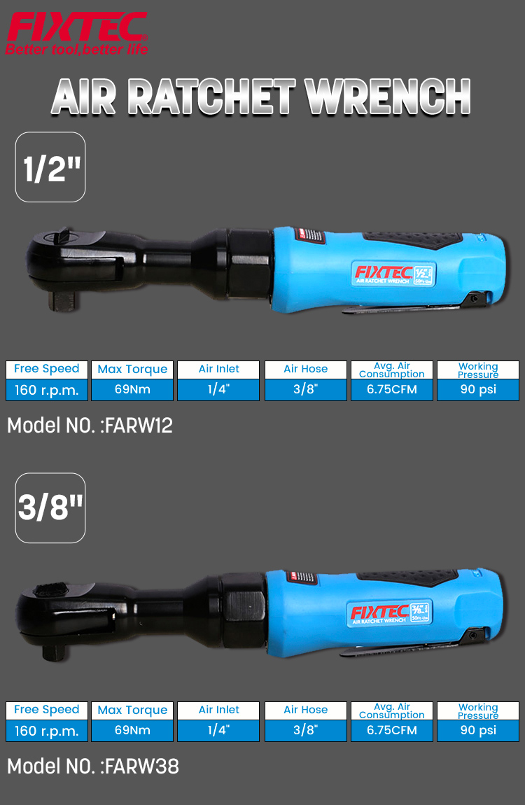 FIXTEC 3/8"Air Ratchet Wrench