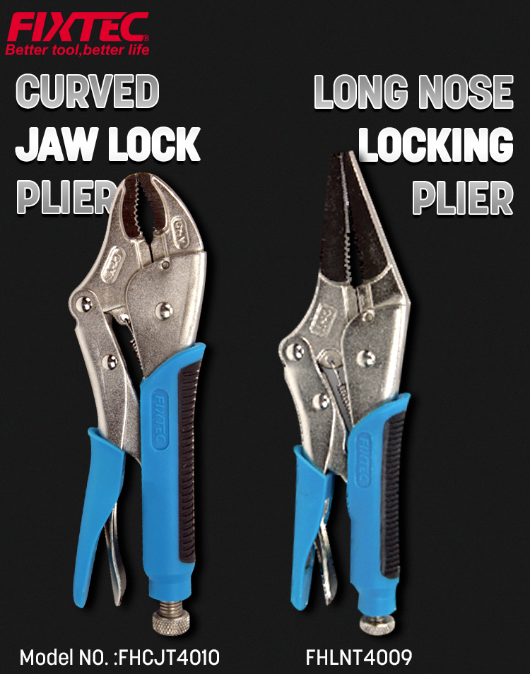 FIXTEC 9'' Long Nose Locking Plier CRV