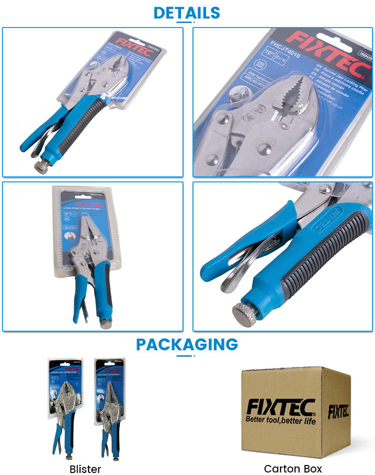 FIXTEC 9'' Long Nose Locking Plier CRV